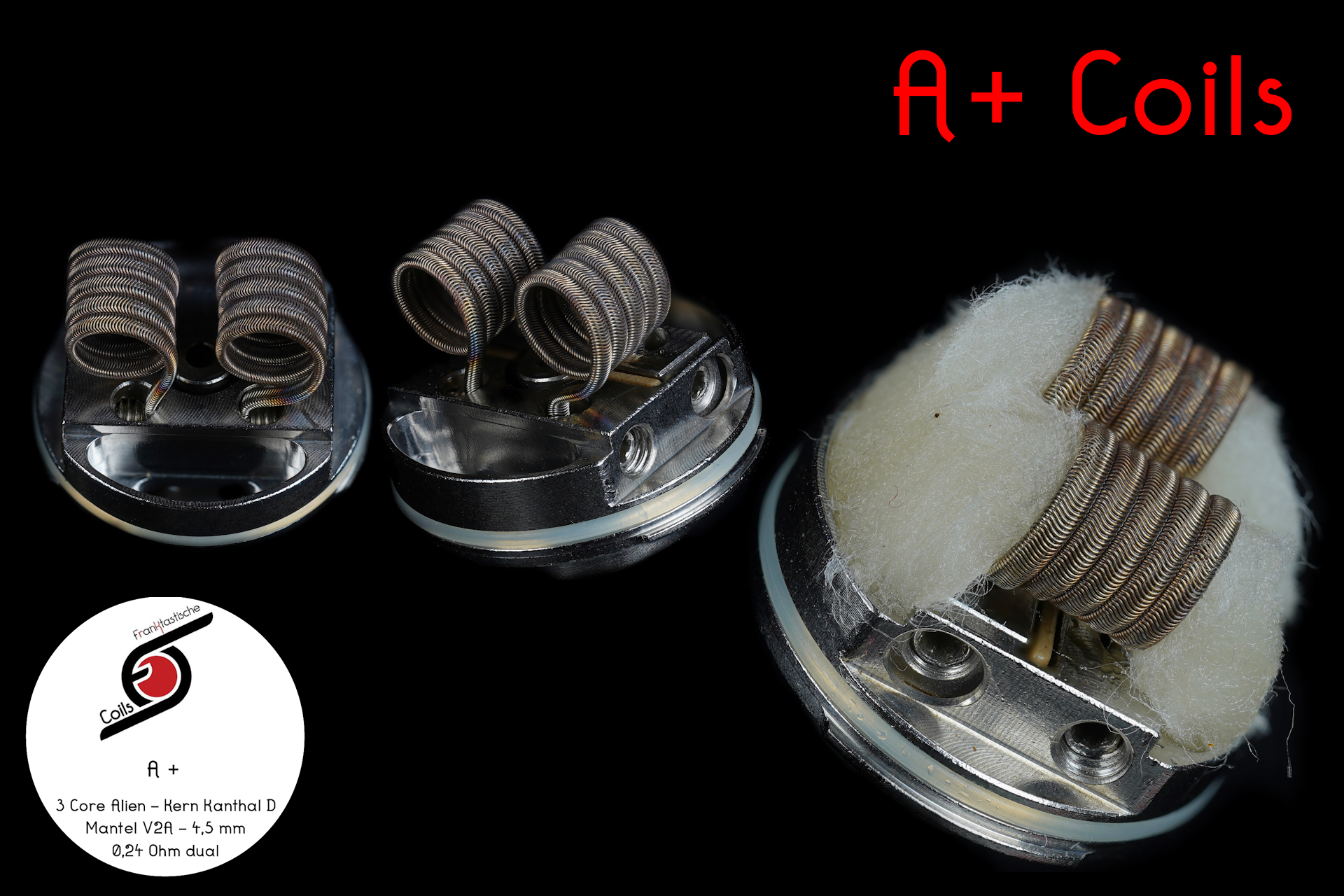 A+ Coil / 0,24 Ohm dual / ID = 4,5 mm – Franktastische Coils